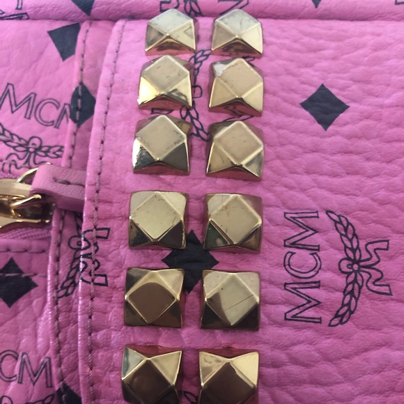MCM | Bags | Pink Studded Mcm Backpack | Poshmark